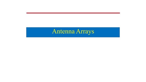 Antenna arrays | PDF | Physics | Science