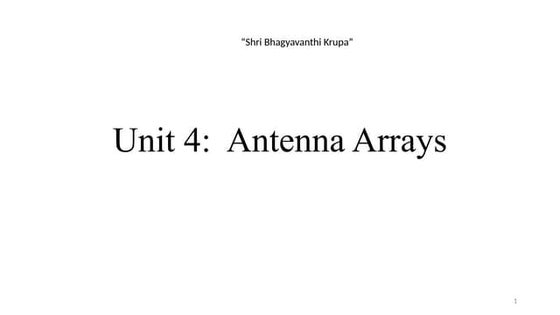 Antenna arrays | PDF | Physics | Science