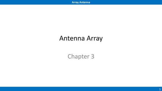 Array antennas | PPT