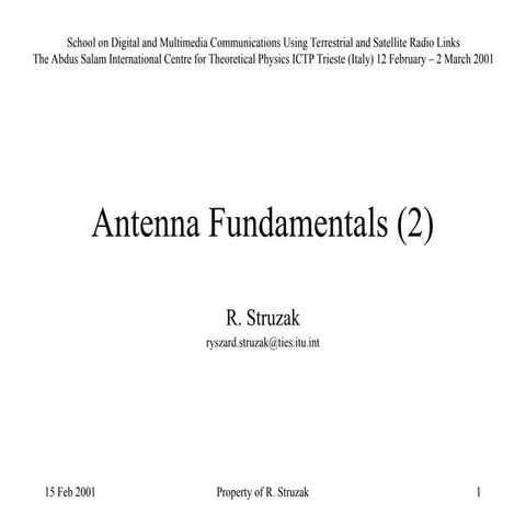 Antenna Basics presentation for engineers | PPT
