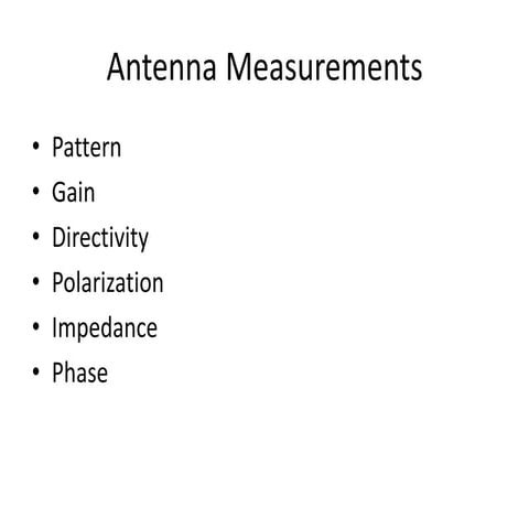 Antenna Measurements PowerPoint presentation | PDF