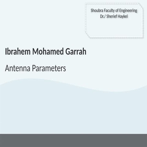 Antenna parameters power point presentation.pptx