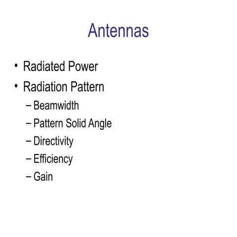 Antennas Basic Parameters and Theory Techniquyes | PPT