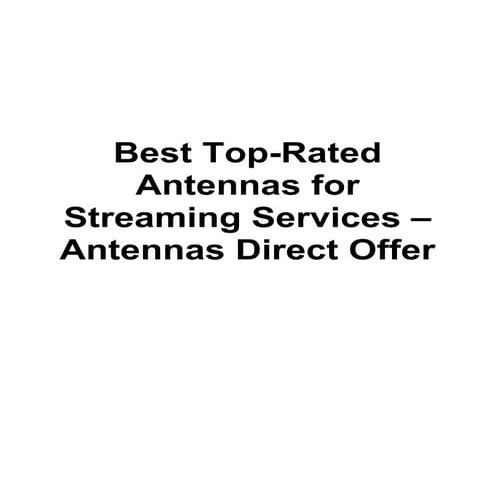 Buy Smart HDTV Antennas at Huge Discount | PDF