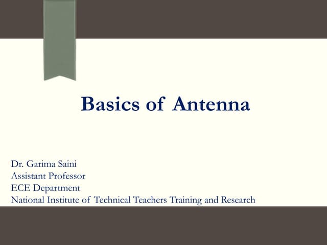 Antenna presentation PPT | PPTX