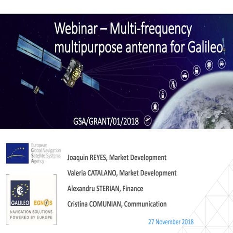 Multi-frequency multipurpose antenna for Galileo - Webinar presentation ...