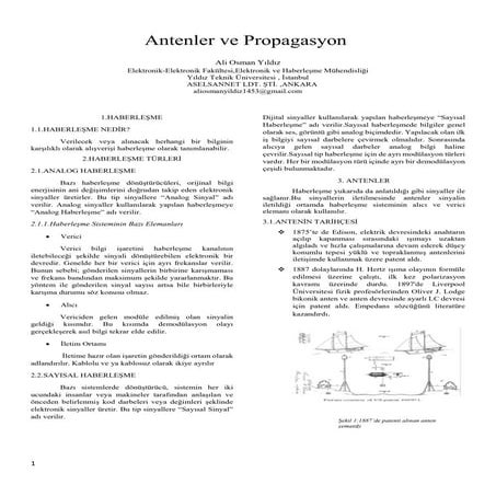 Anten ve Propagasyonu | PDF