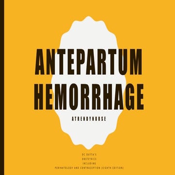 What is intrapartum haemorrhage? | PPTX