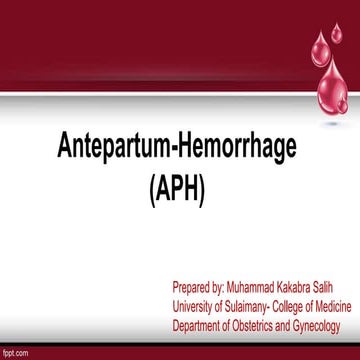 Antepartum Hemorrhage(APH) | PPTX