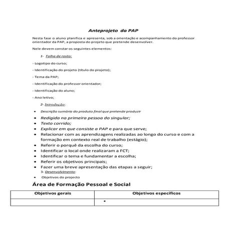 Regras para-a-elaboracao-pap | PDF