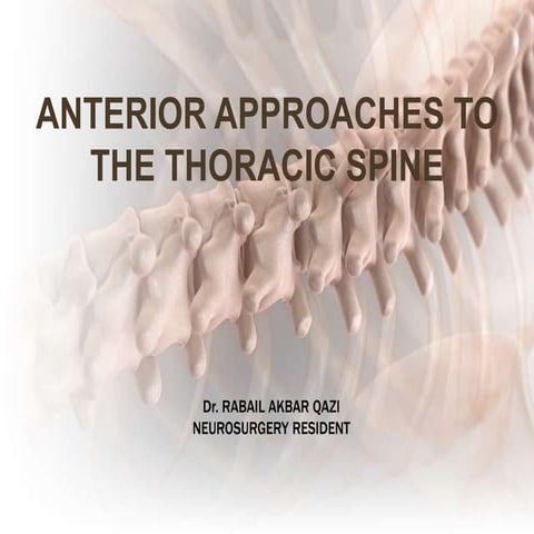 Anterior Approaches To The Thoracic Spine | PPTX