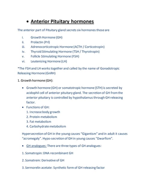 Anterior pituitary gland | PPTX