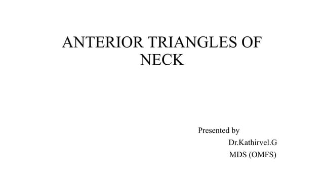 Anatomy of submental and submandibular triangles | PPTX