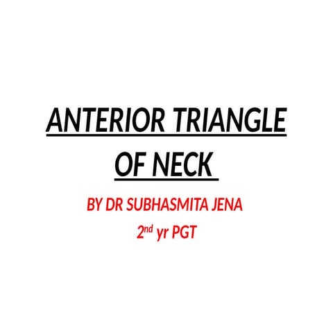 Anterior triangle of the neck | PPT