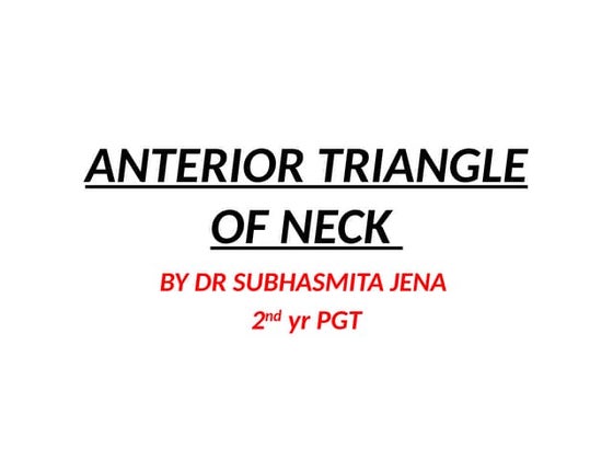 Triangle of the Neck....... FROM ANATOMY | PPTX