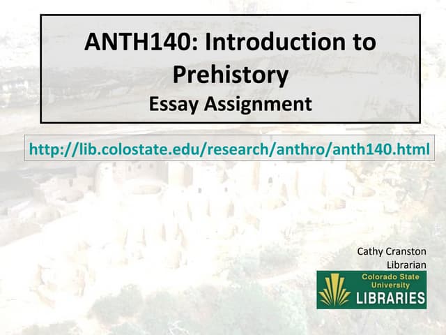 Anth140 Introduction To Prehistory Ppt