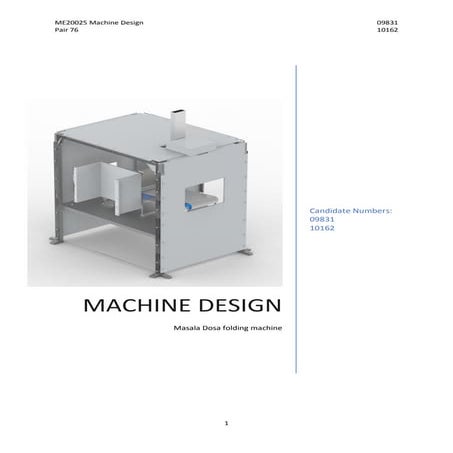 Machine Design Project: Burrito Folding Machine | PDF