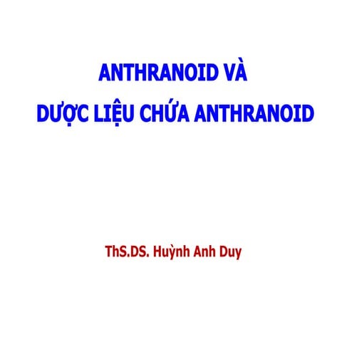 Anthranoid va duoc lieu chua anthranoid | PDF