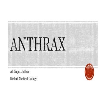 Anthrax | PPTX