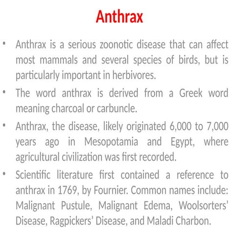 Anthrax- description, effect, inhibition.pptx