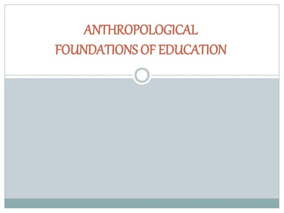 Chapter 1: Introduction to Anthropology | DOCX