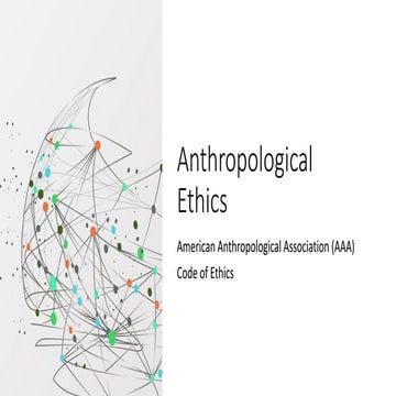 Anthropological Ethics PowerPoint slides | PDF