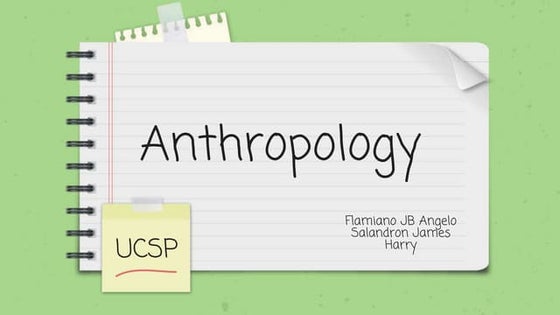 Anthropology | PPTX | Biological Sciences | Science