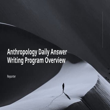 Best Anthropology Optional Daily Answer Writing | PPT