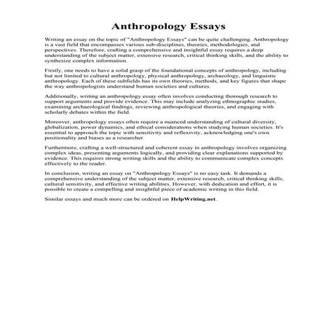 Anthropology Essays.pdf