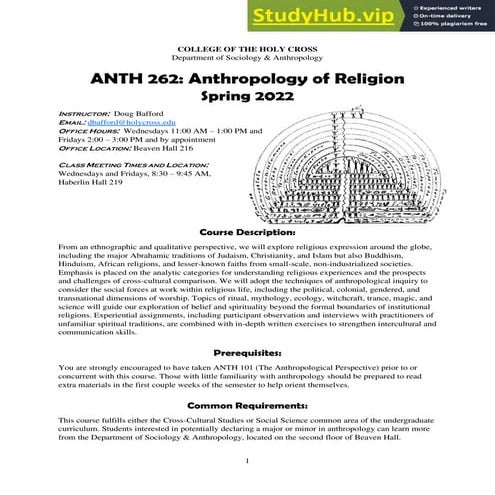 Anthropology Of Religion | PDF