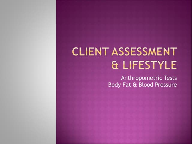 Measurement of skin fold thickness | PPTX