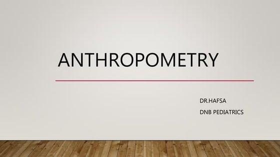 Anthropometry | PPT