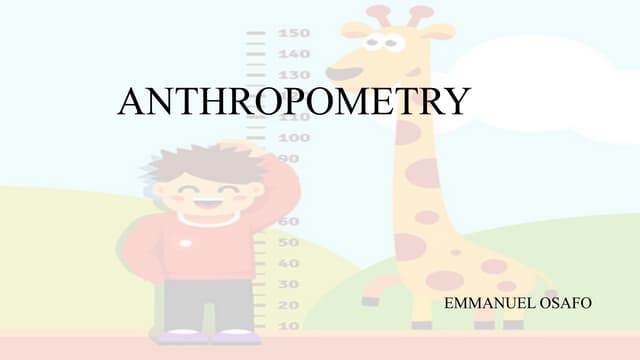 Anthropometry | PPT