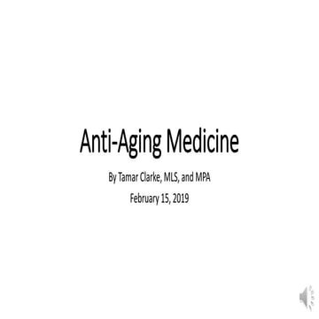 Anti aging medicine | PPTX
