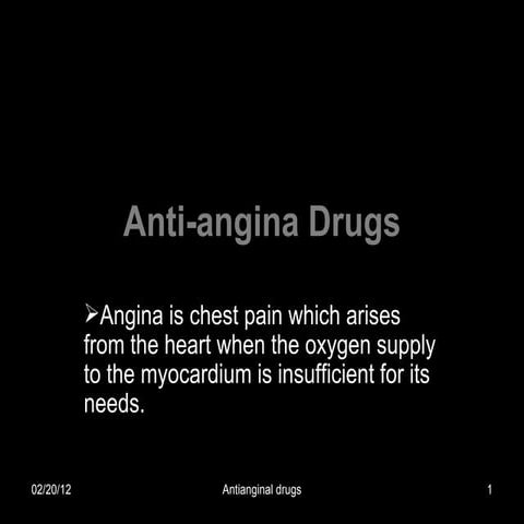 Anti angina drugs | PPT