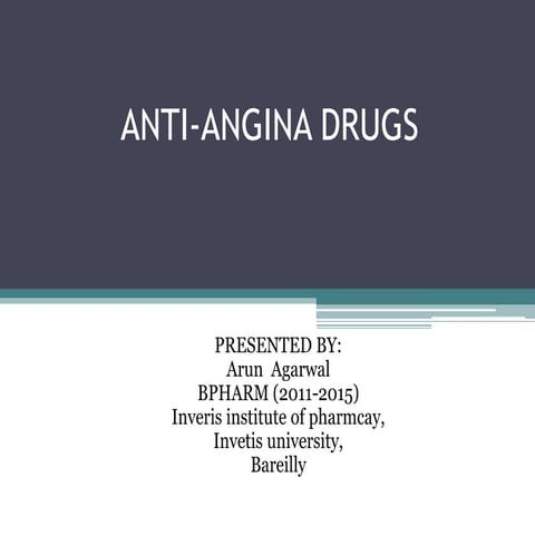 Anti angina drugs | PPTX