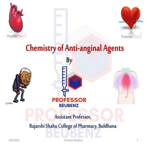 Chemistry of Anti Anginal Drugs by Professor Beubenz | PPSX