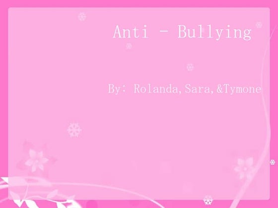 Anti-bullying Presentation #1 | PPTX
