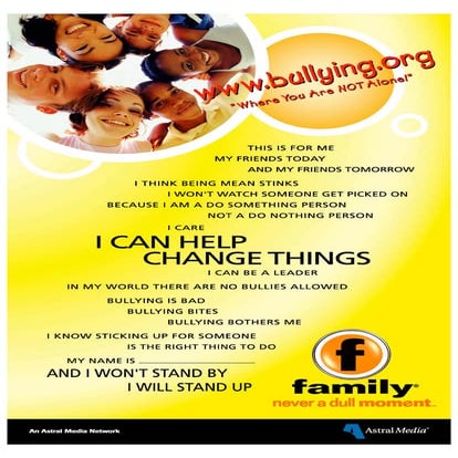 Anti bullying pledge-poster | PDF