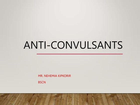 Anticonvulsants | PPT