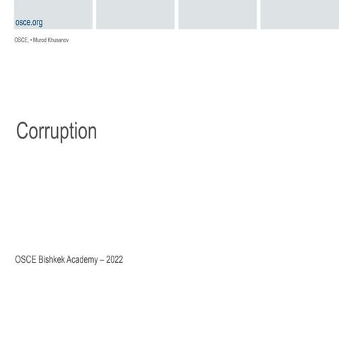 Anti-corruption module | PDF