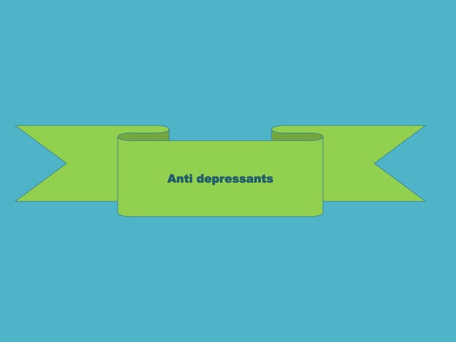 Antidepressants -pharmacology | PPTX