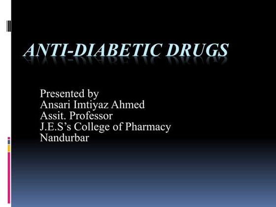 Oral hypoglycaemic drugs | PPT