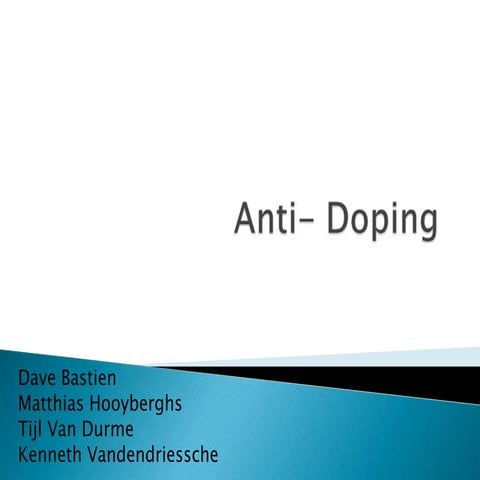 GCSE PE Revision: Drugs in sport | PPTX