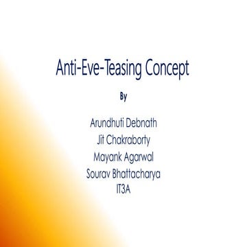 Anti eve-teasing concept | PPTX
