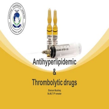 Anti hyperlipidemic-drugs-presentation | PPTX