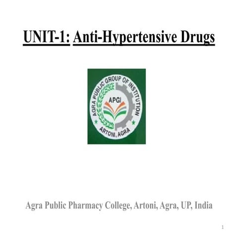 Anti hypertnesive drugs | PDF | Heart and Cardiovascular Diseases ...
