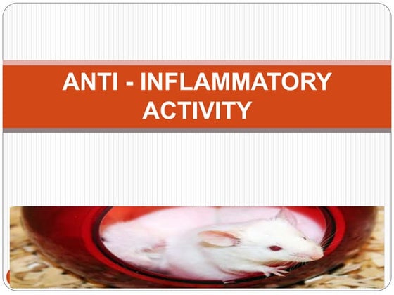 Anti-inflammatory activity of drugs using carrageenan induced paw-edema ...