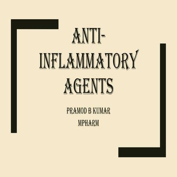 Antinflammatory agents defination and classification | PPTX