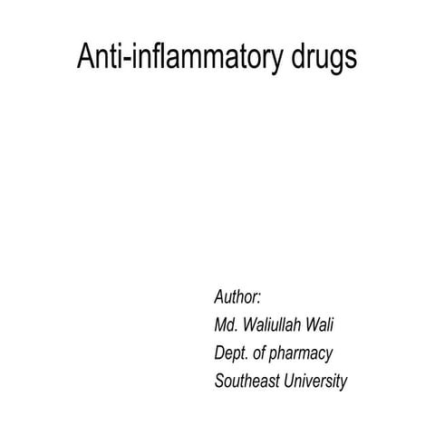 Anti inflammatory drugs | PPT